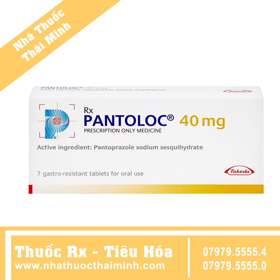 Thuốc Pantoloc 40mg - điều trị viêm thực quản (1 vỉ x 7 viên) – Nhà thuốc Thái Minh