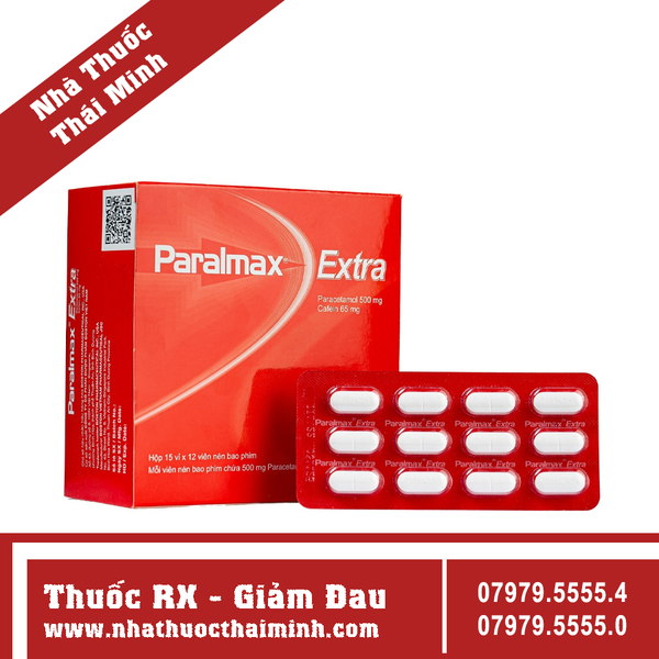 Thuốc Paralmax Extra 500mg/65mg - Giúp giảm đau, hạ sốt (180 viên ...