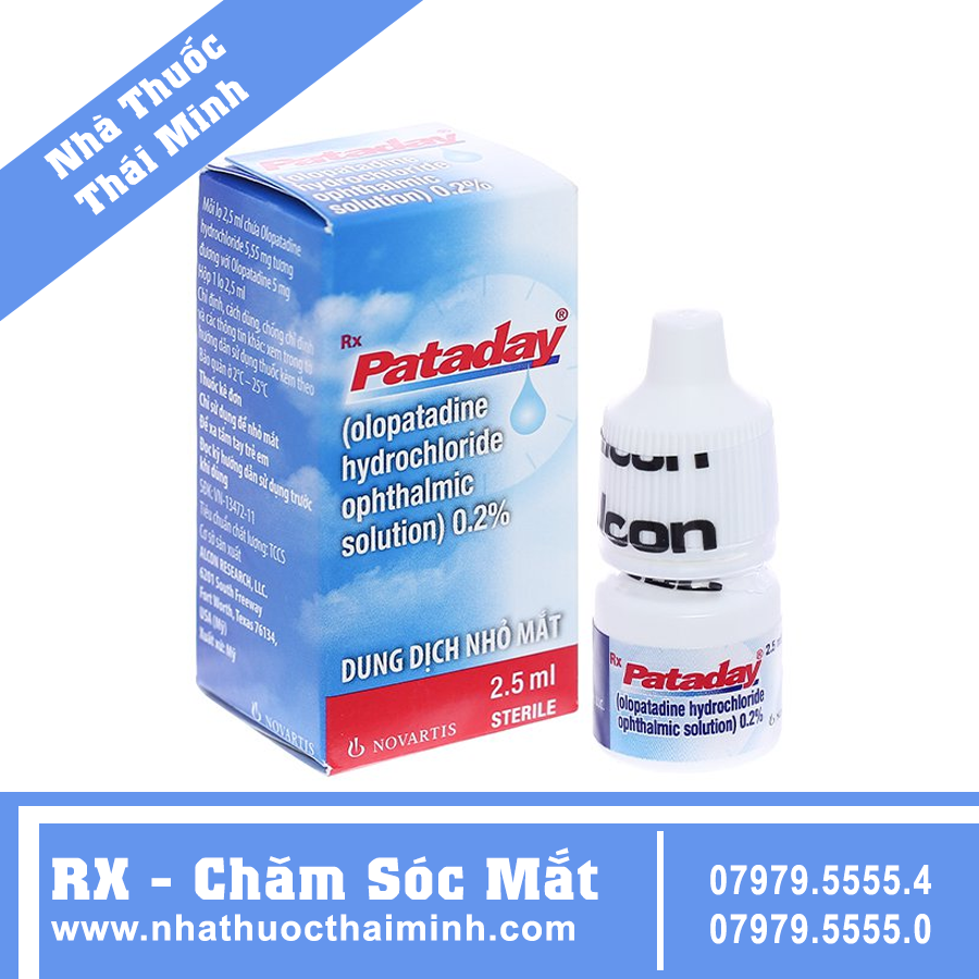 Thuốc nhỏ mắt Pataday Drop 0.2% Alcon điều trị viêm kết mạc (2.5ml ...