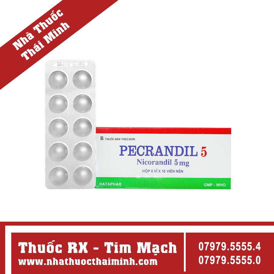 Thuốc Pecrandil 5 trị đau thắt ngực (6 vỉ x 10 viên) – Nhà thuốc Thái Minh