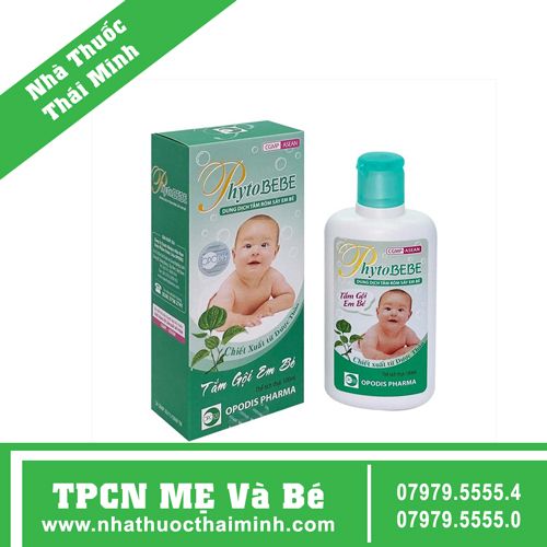 [Chai 100ml] Phytobebe - Dung Dịch Tắm Rôm Sảy Em Bé – Nhà thuốc Thái Minh