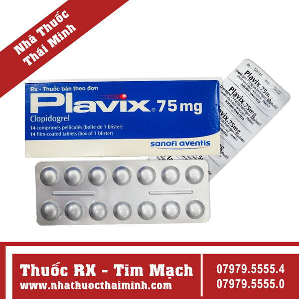 Thuốc Plavix 75mg Sanofi giảm nguy cơ thành lập huyết khối (14 viên ...