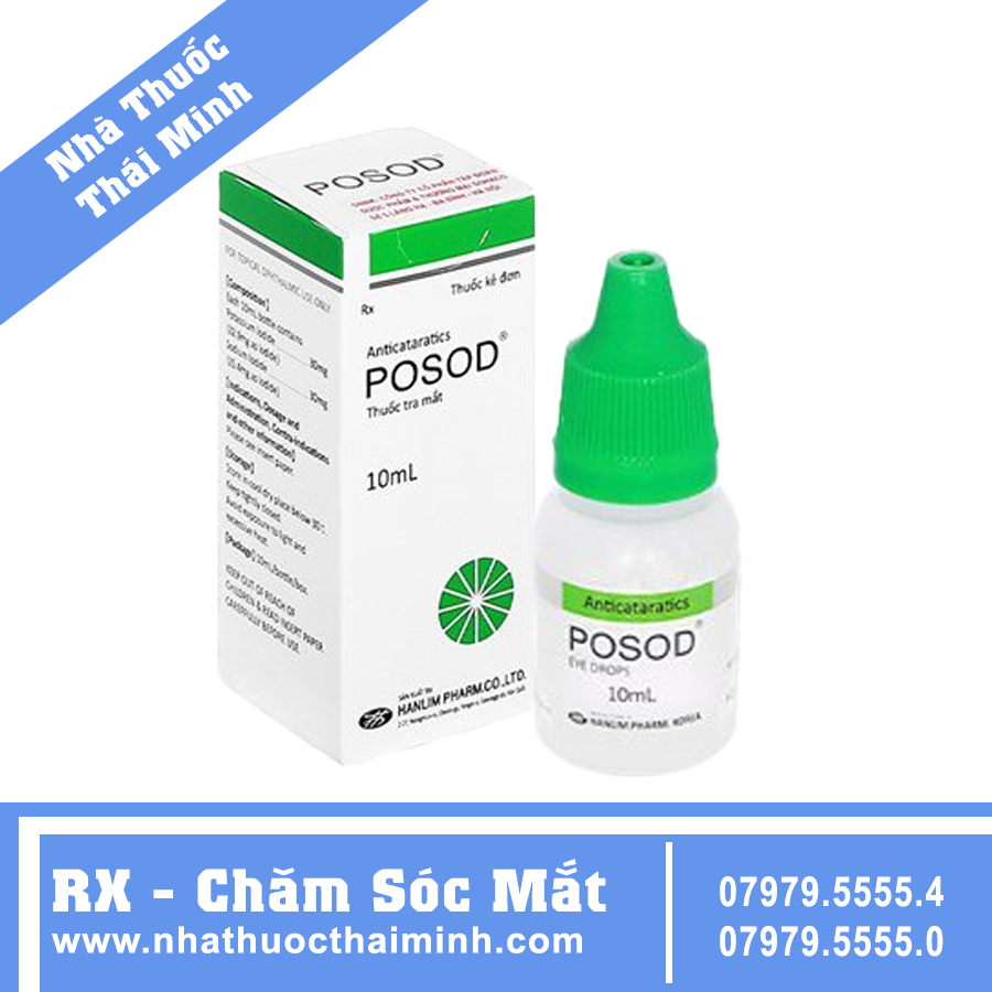 Thuốc nhỏ mắt Posod Hanlim điều trị đục, xuất huyết pha lê (10ml) – Nhà ...