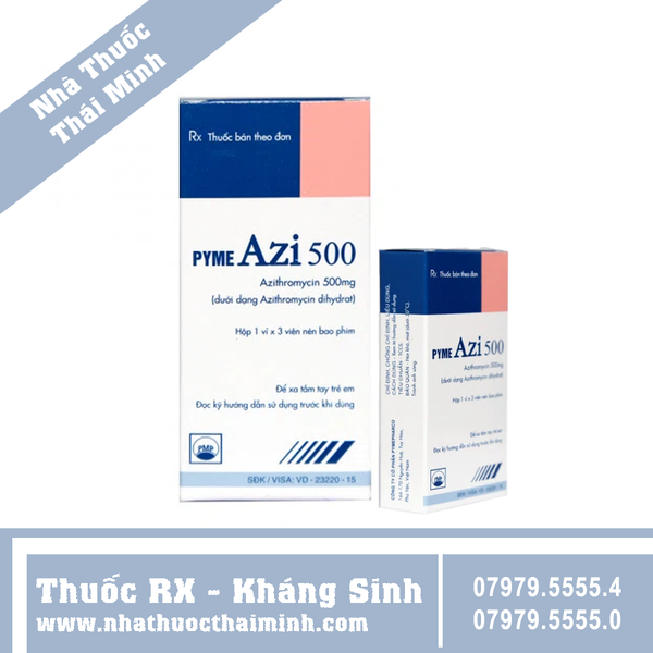 Thuốc Pyme Azi 500mg Pymepharco điều trị nhiễm trùng, nhiễm khuẩn – Nhà ...