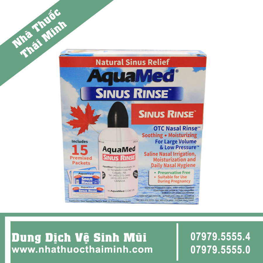 AQUAMED SINUS RINSE 15 GÓI - DUNG DỊCH RỬA XOANG – Nhà thuốc Thái Minh