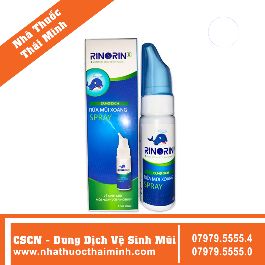 Dung dịch rửa mũi xoang Rinorin Spray (70ml) – Nhà thuốc Thái Minh