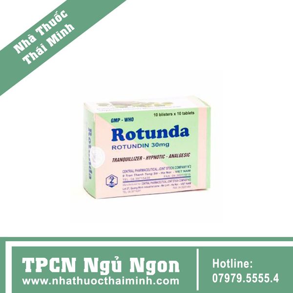 ROTUNDIN 30MG usar - Thuốc an thần, trị mất ngủ | Nhà thuốc Thái Minh