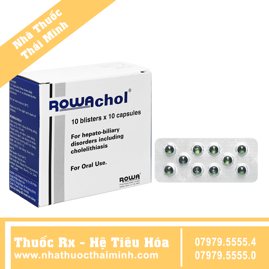 Thuốc Rowachol - Điều trị làm tan sỏi đường mật (10 vỉ x 10 viên) – Nhà ...
