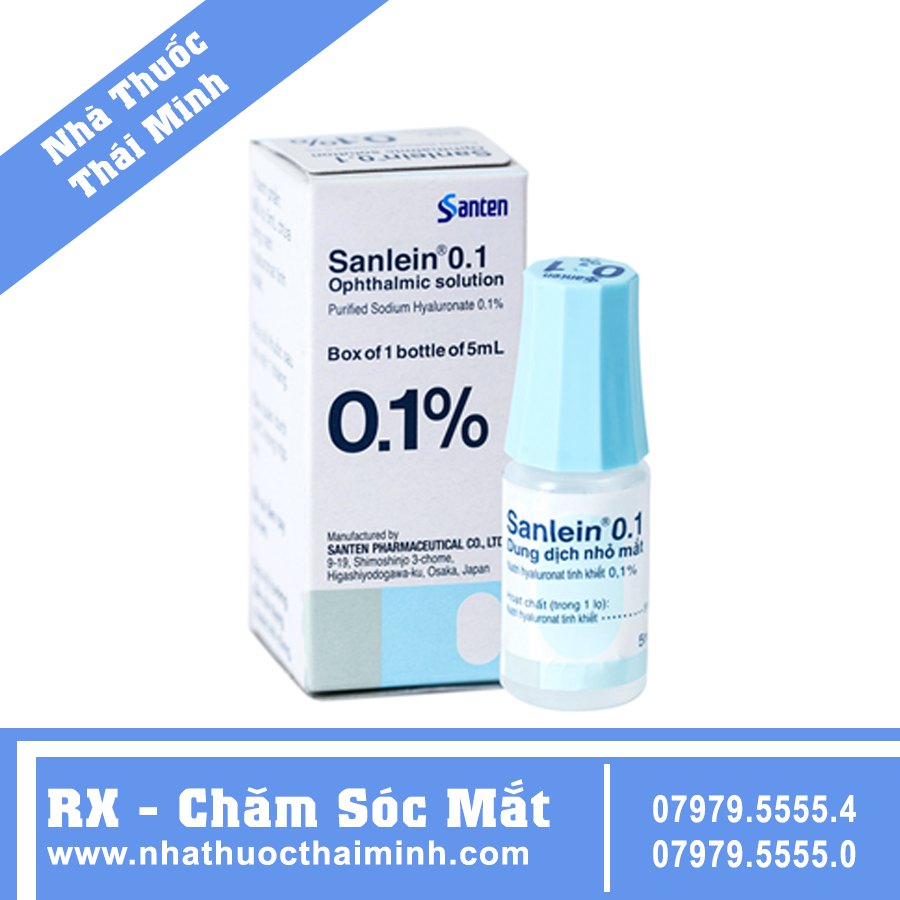 Dung dịch nhỏ mắt Sanlein 0.1% Santen (5ml) – Nhà thuốc Thái Minh