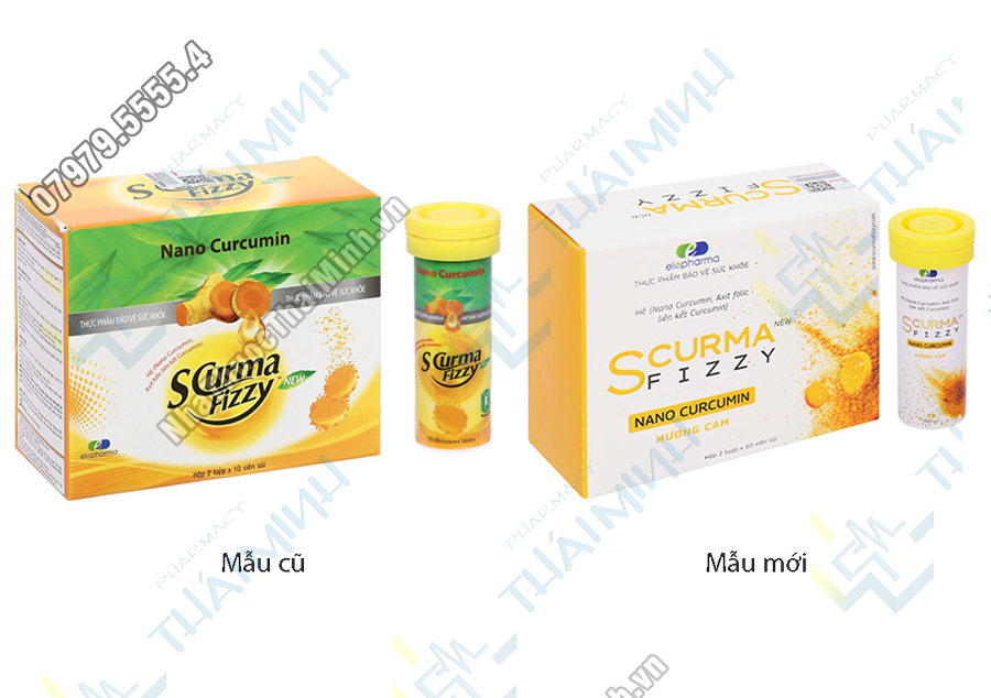 Viên Sủi Scurma Fizzy Nano Curcumin [20 Viên] – Nhà thuốc Thái Minh
