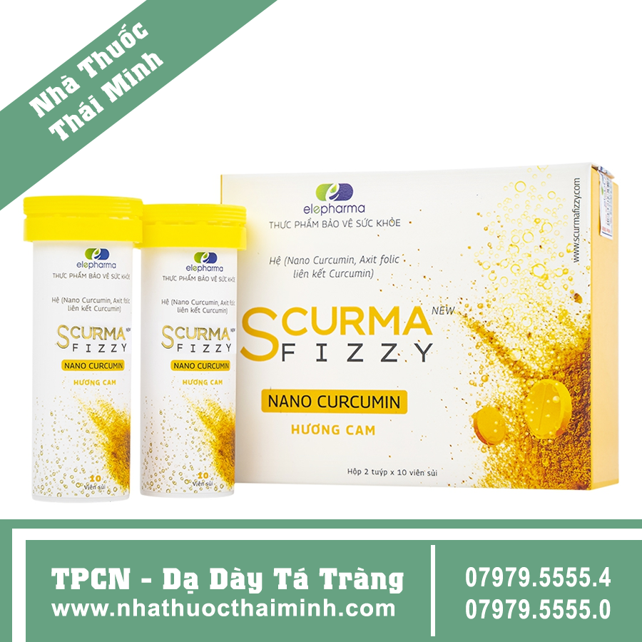Viên Sủi Scurma Fizzy Nano Curcumin [20 Viên] – Nhà thuốc Thái Minh