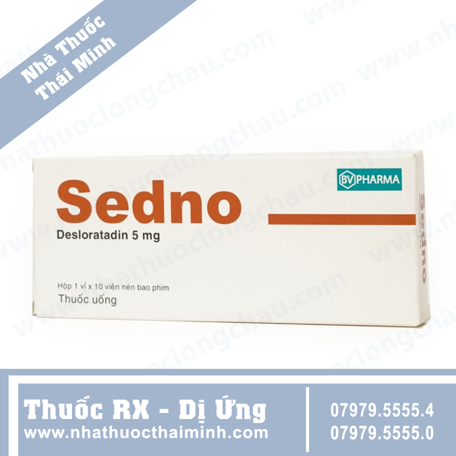 Thuốc Sedno 5mg BVP điều trị viêm mũi dị ứng, mề đay (10 viên) – Nhà ...