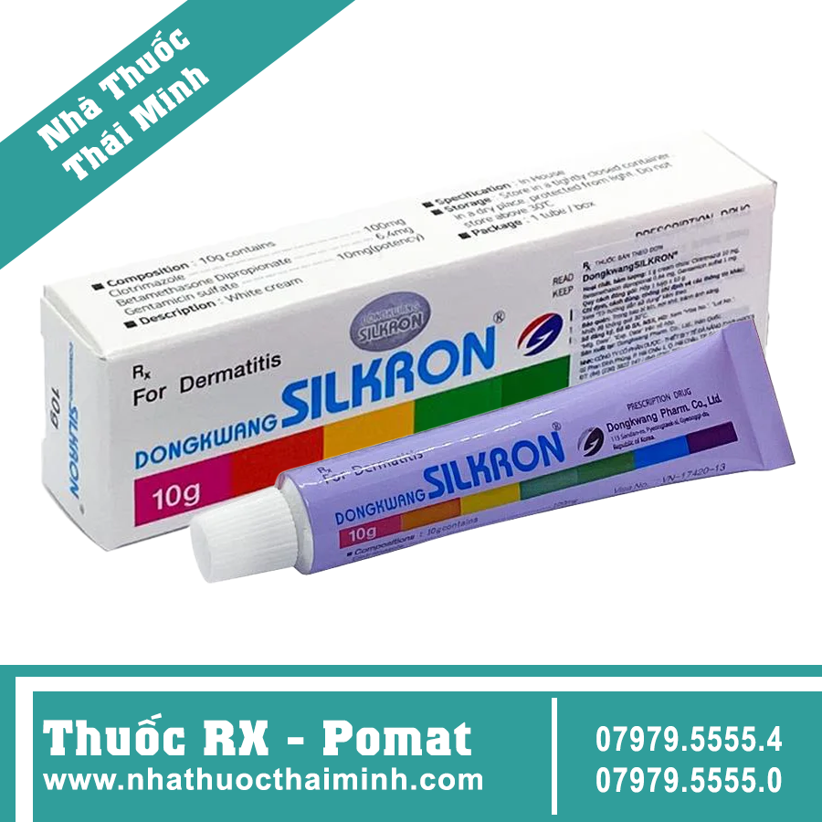 Thuốc bảy màu Silkron Dongkwang trị vảy nến, viêm da dị ứng (Tuýp 10g ...