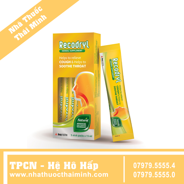 Siro Recodryl - Hỗ trợ giảm ho, đau rát họng (5 gói x 15ml) – Nhà thuốc ...