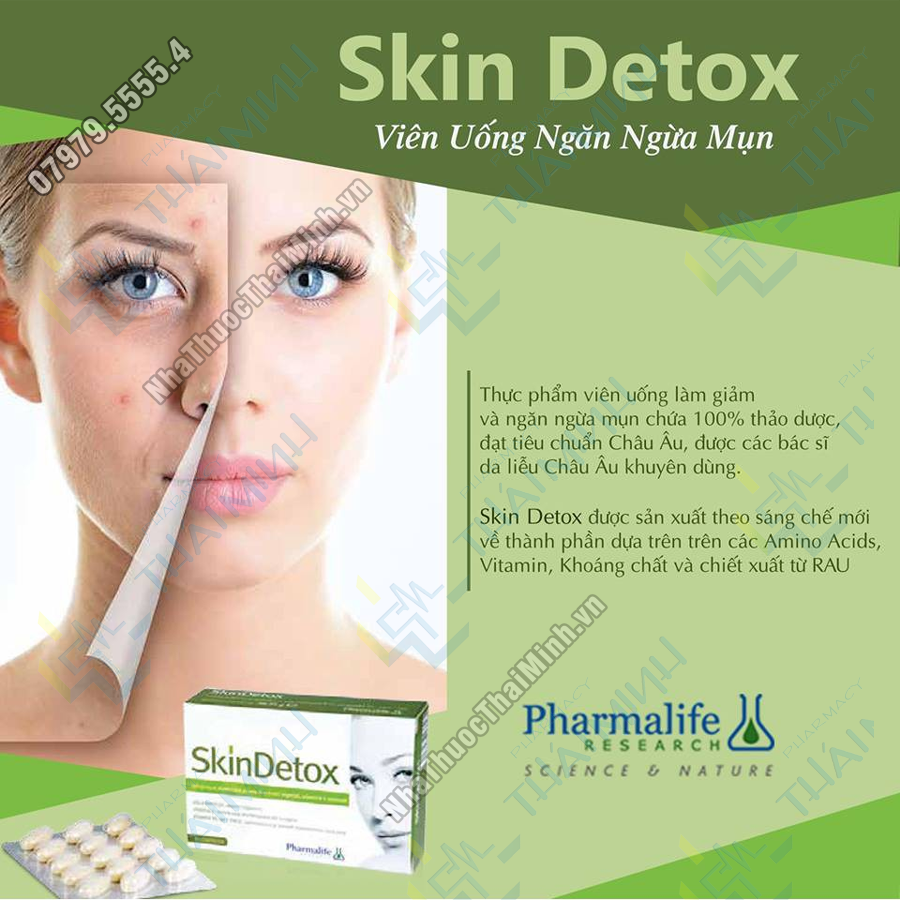 Skin Detox - Viên Uống Đẹp Da, Thải Độc Ngừa Mụn Của Pharmalife – Nhà thuốc Thái Minh