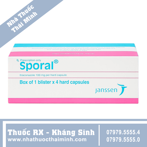 Thuốc Sporal 100mg - điều trị các bệnh nấm phụ khoa, da, toàn thân ...