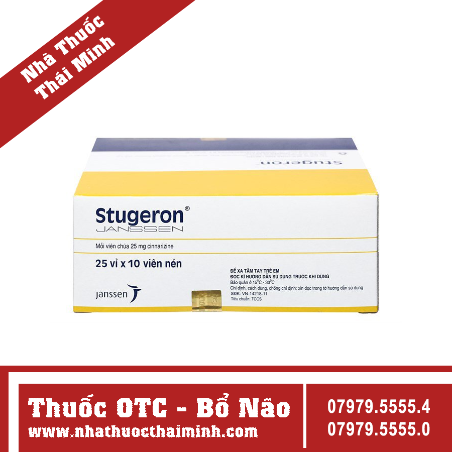 Thuốc Stugeron 25mg - hỗ trợ điều trị rối loạn tuần hoàn não (250 viên ...