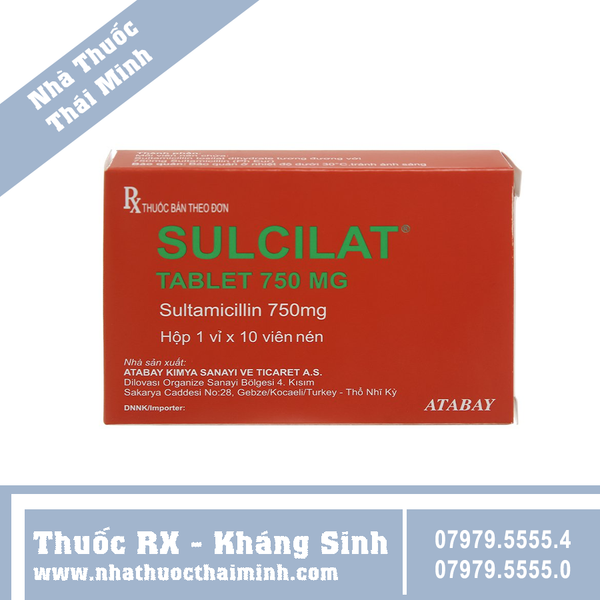 Thuốc Sulcilat 750mg Atabay điều trị viêm xoang, viêm tai giữa – Nhà ...