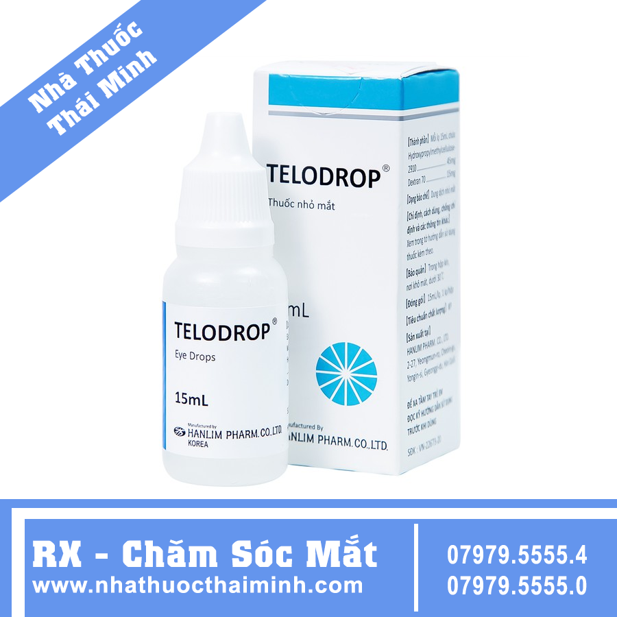 Thuốc nhỏ mắt Telodrop Eye Drops Hanlim làm giảm khô mắt, viêm mắt ...