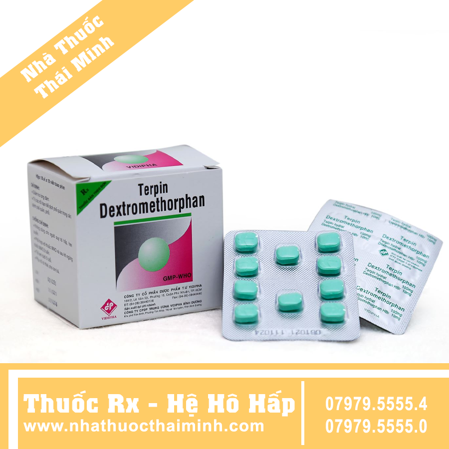Thuốc Terpin Dextromethorphan (10 vỉ x 10 viên) – Nhà thuốc Thái Minh