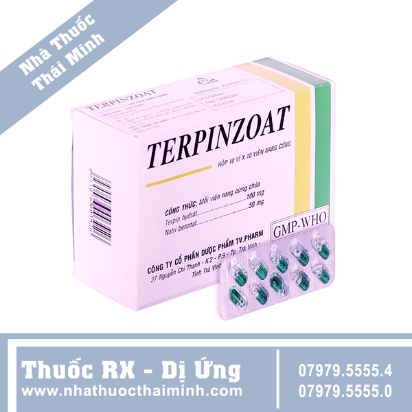 Thuốc Terpinzoat TV.PHARM làm loãng đờm và hỗ trợ giảm ho (100 viên ...