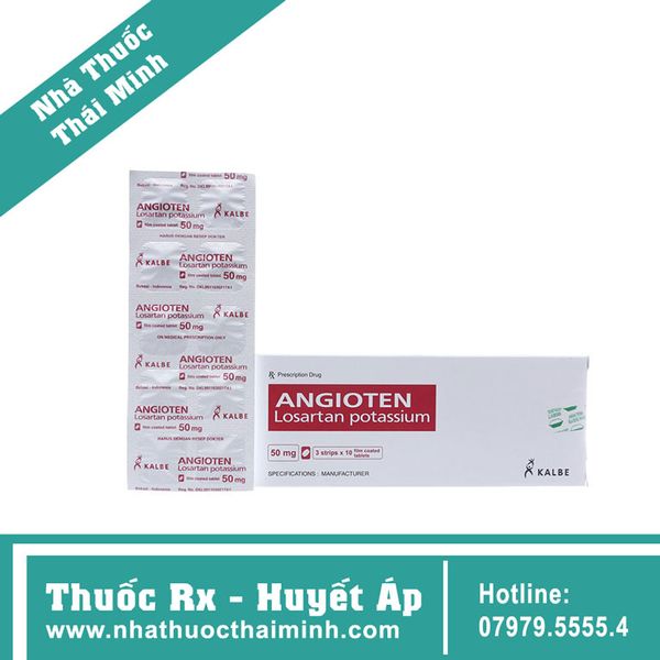 Thông tin, hướng dẫn cách dùng Thuốc Angioten 50mg hộp 30 viên Kalbe ...
