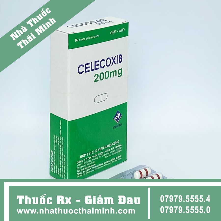 Thông tin, hướng dẫn cách dùng Thuốc CELECOXIB 200 VIDI hộp 100 viên ...