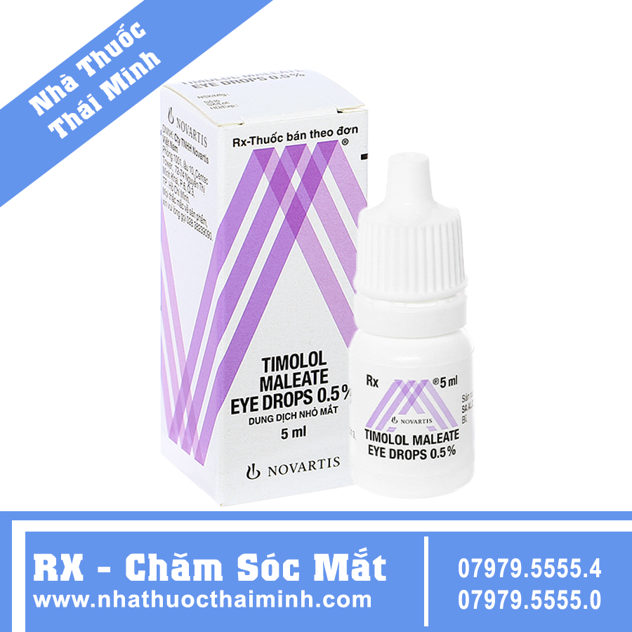 Thuốc nhỏ mắt Timolol Maleate Drop 0.5% Alcon điều trị tăng nhãn áp ...