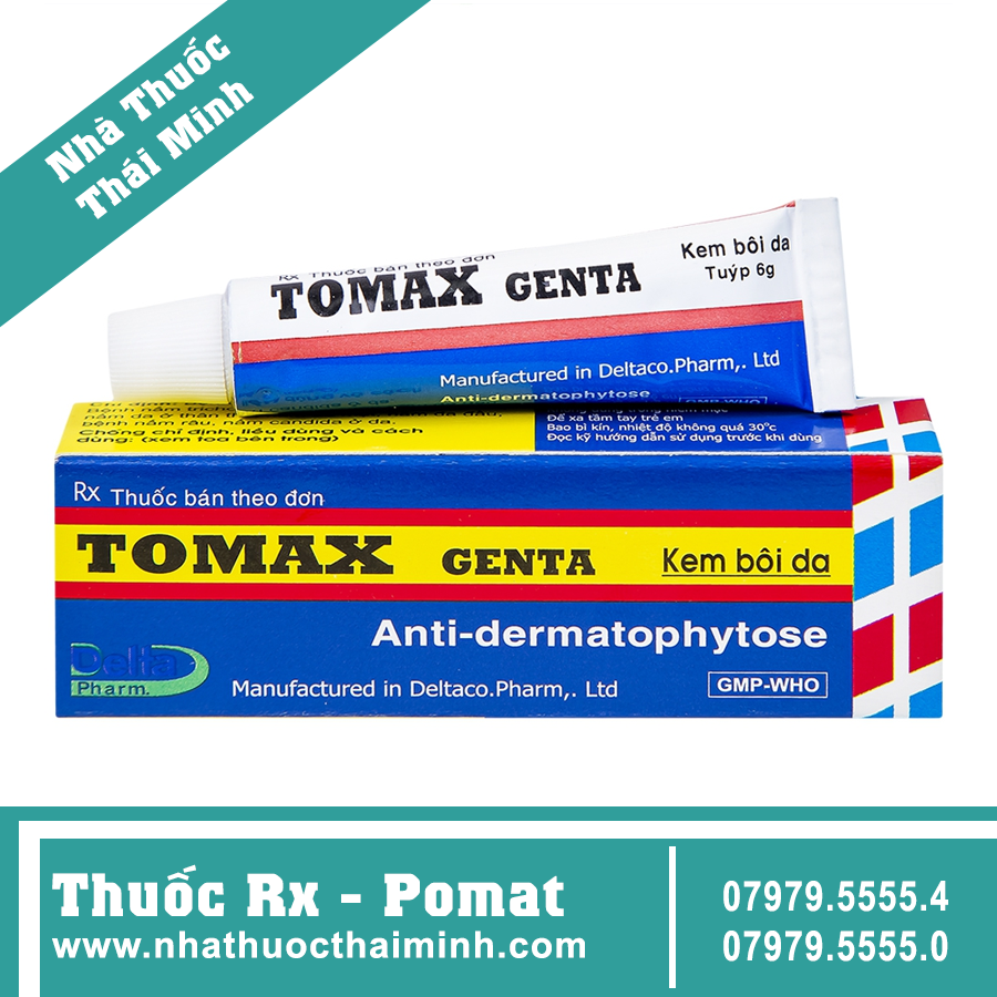 Kem bôi da Tomax Genta Detapharm điều trị bệnh da dị ứng (6g) – Nhà thuốc Thái Minh