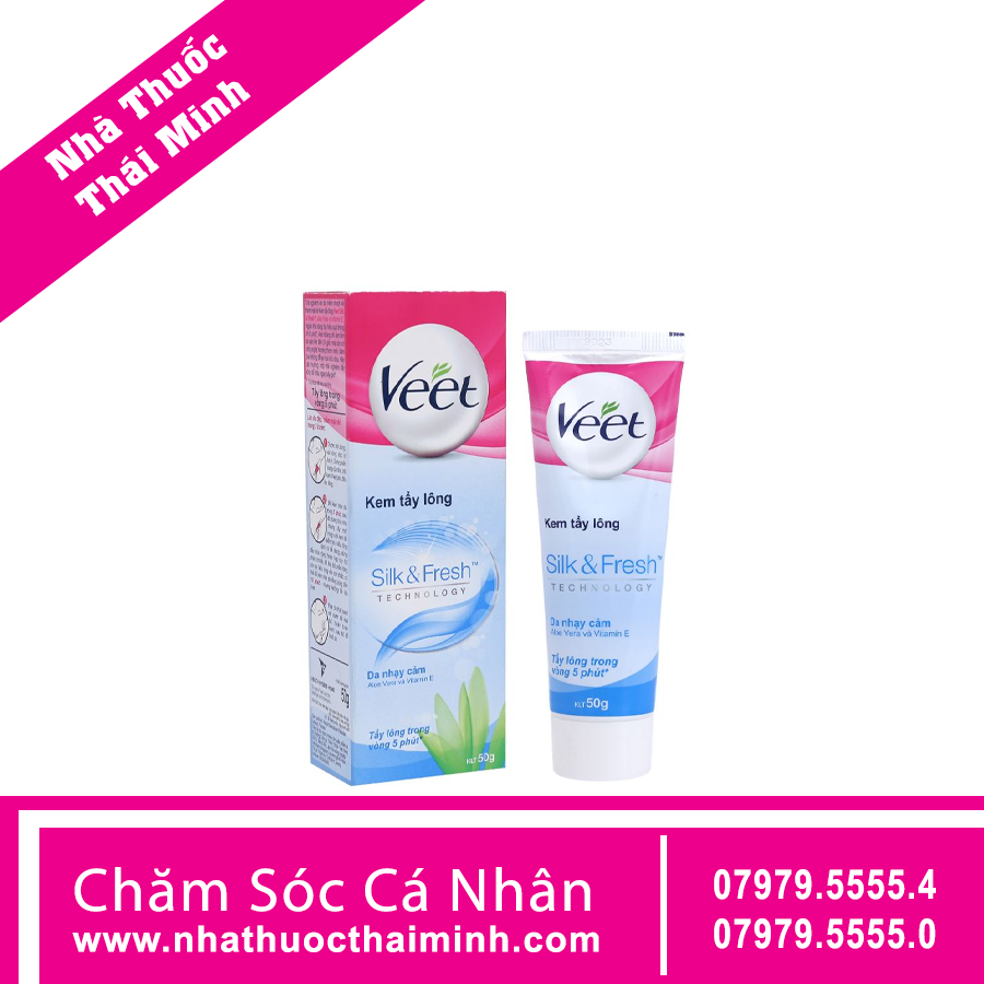 [50g] Kem Tẩy Lông Veet Silk & Fresh – Nhà thuốc Thái Minh