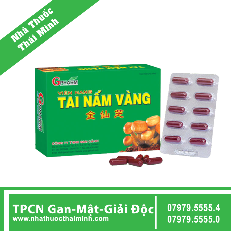 Viên Uống Tai Nấm Vàng Gpharm - Tăng Cường Chức Năng Gan – Nhà thuốc Thái Minh