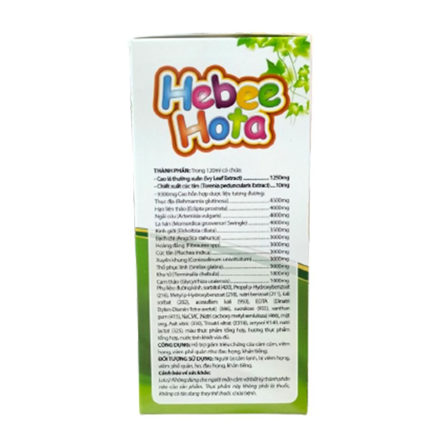 Siro Hebee Hota - Giúp Hỗ Trợ Giảm Viêm Họng, Viêm Phế Quản & Cảm Cúm ...