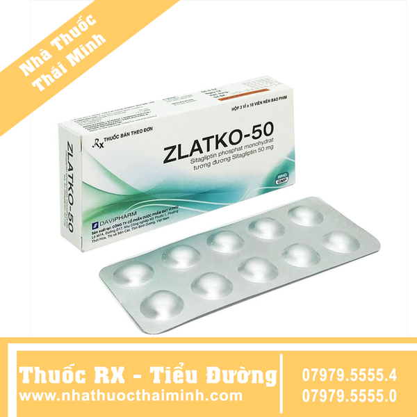 Thuốc Zlatko-50mg - điều trị đái tháo đường tuýp 2 (3 vỉ x 10 viên ...
