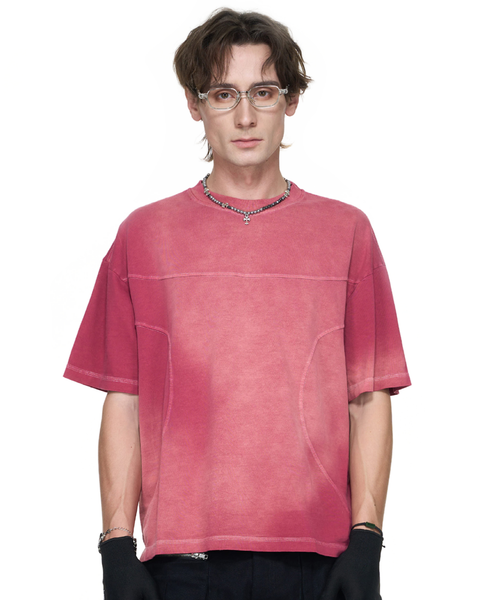 ACID WASH Boxy T-Shirt RED – RVB - RANVERBAE OFFICIAL