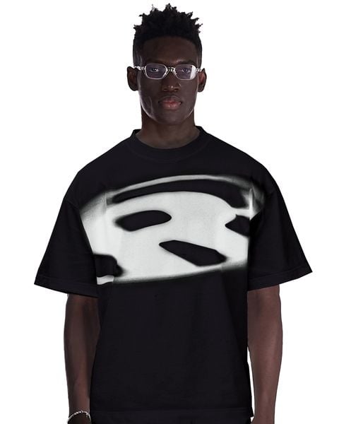 TILTED STAR Boxy T-Shirt BLACK – RVB - RANVERBAE OFFICIAL