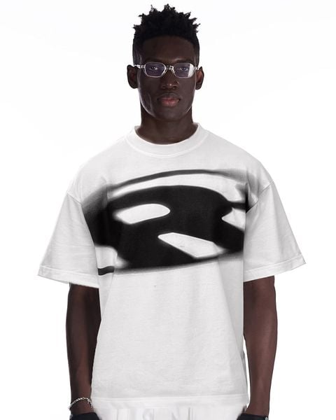 TILTED STAR Boxy T-Shirt WHITE – RVB - RANVERBAE OFFICIAL