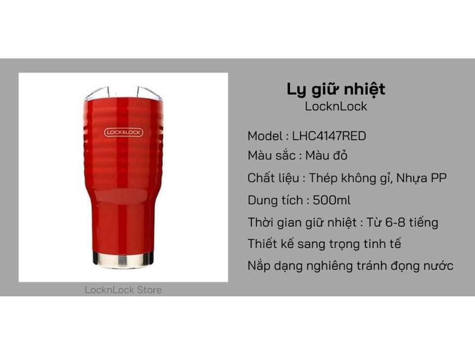 Bình giữ nhiệt Lock&Lock Wave Tumbler 500ml, – SmartLife Bình giữ nhiệt Lock&Lock Wave Tumbler 500ml, – SmartLife