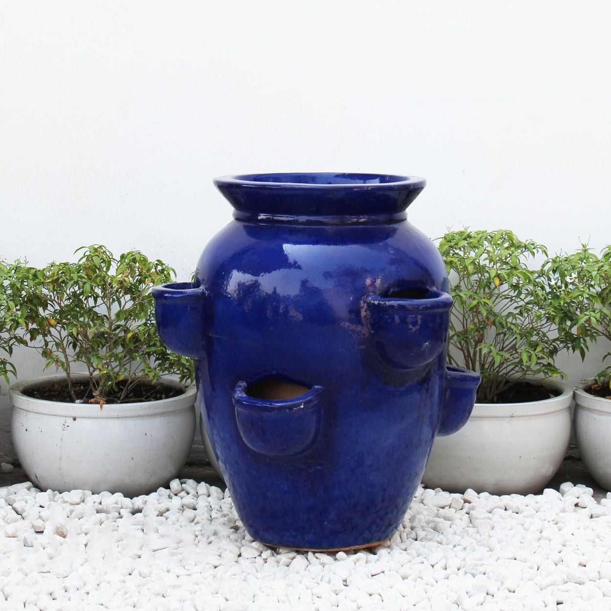 Ceramic Blue Water Jar Planter | AuroraPots – Aurora Pots