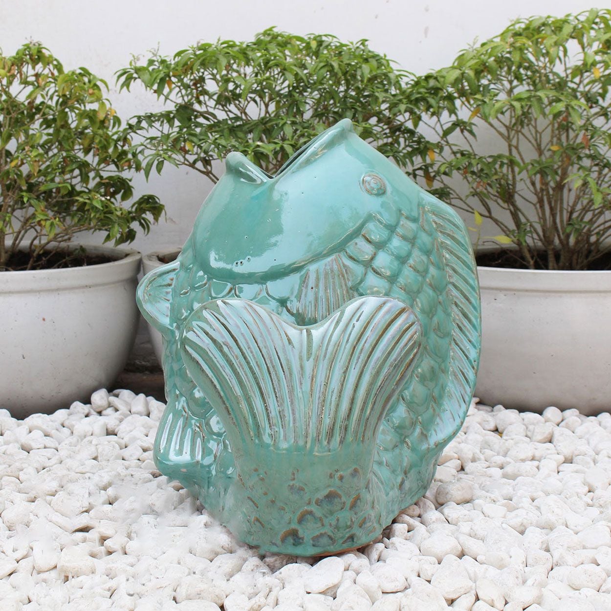 Ceramic Fish Decorative Pot | Aurora Pots