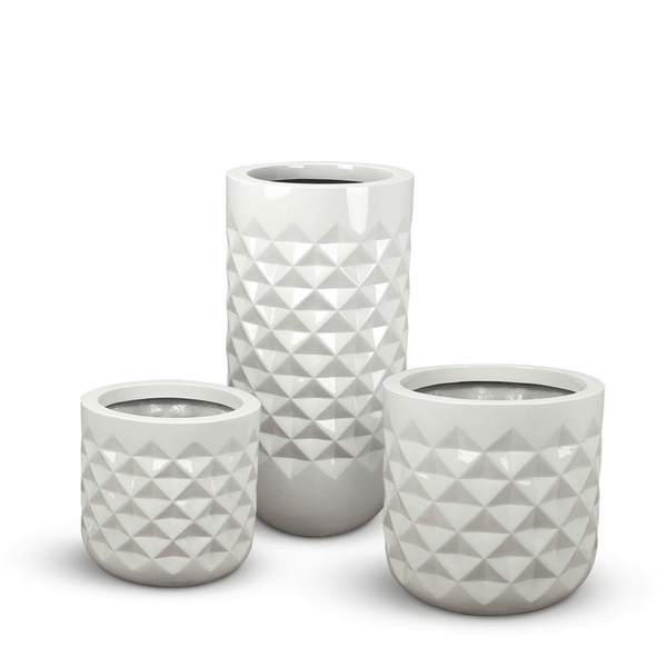 Round Diamond Decorative Pots Planter | AuroraPots – Aurora Pots