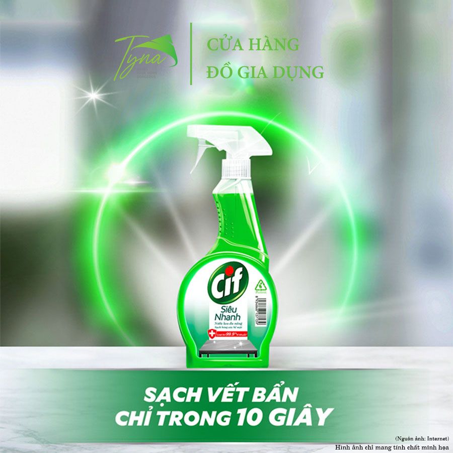 Nước lau đa năng Cif Siêu Nhanh 520ml | Tyna shop