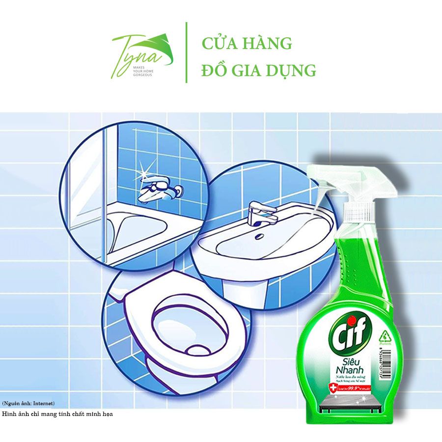 Nước lau đa năng Cif Siêu Nhanh 520ml | Tyna shop