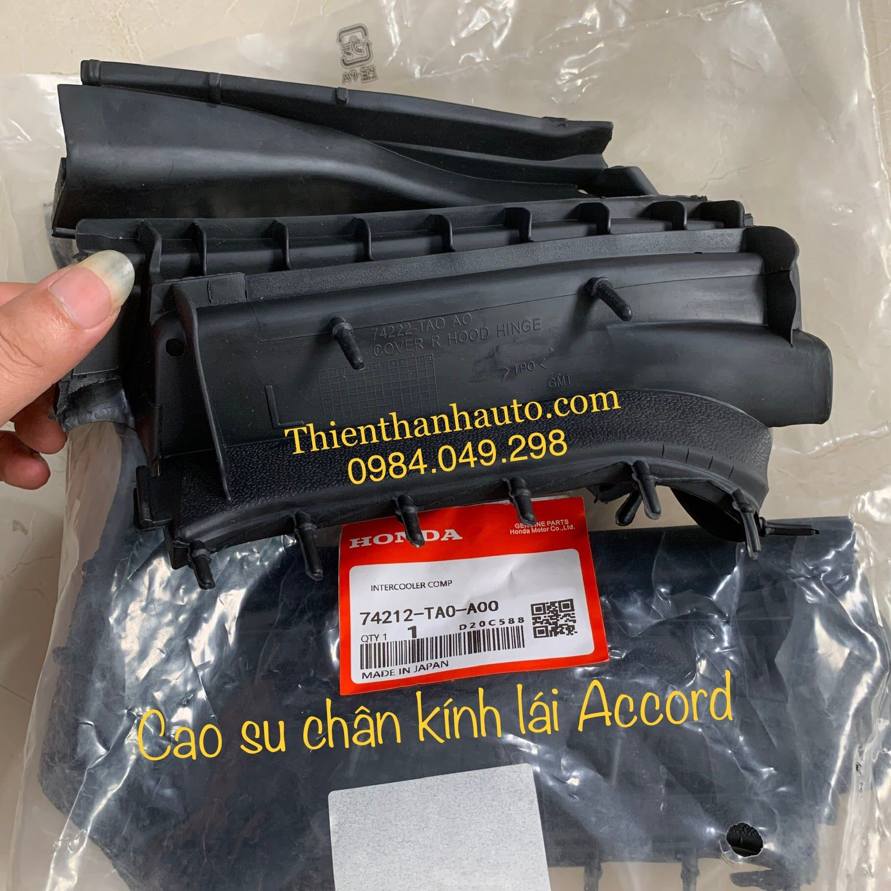 Cao su đầu ốp máng nhựa chân kính chắn gió Honda Accord -Xuất xứ Japan ...