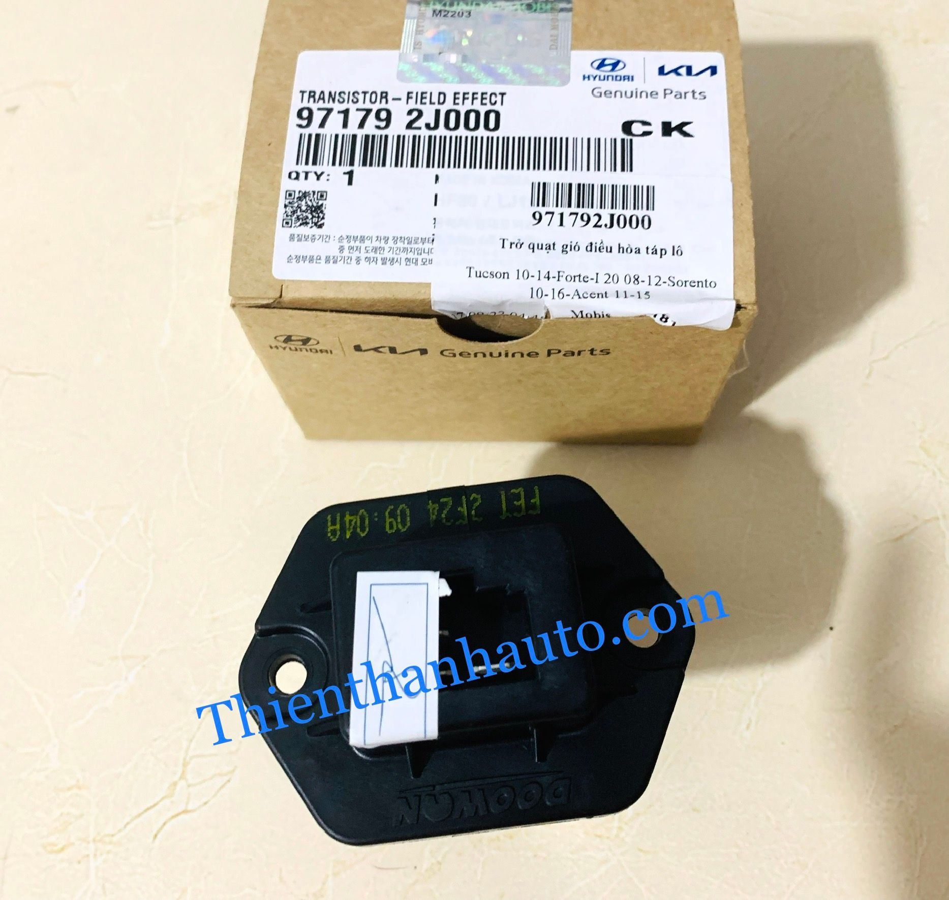 Điện trở quạt giàn lạnh Hyundai Tucson, Accent, Hyundai i20 chính hãng ...