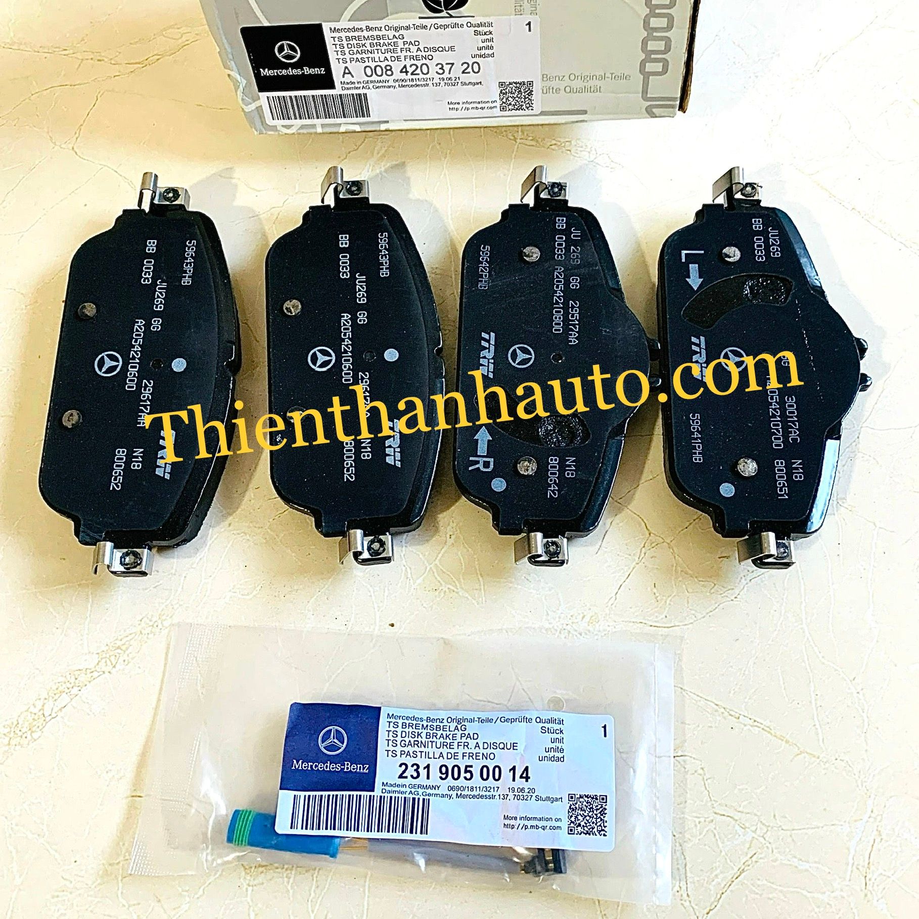 Má phanh trước - bố thắng trước Mercedes E200 2009-2016 chính hãng ...