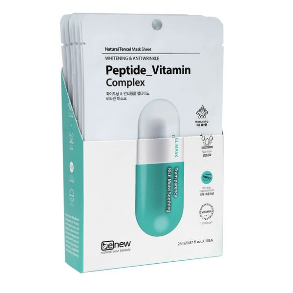 Hộp 10 miếng mặt nạ Peptide cao cấp BENEW - Peptide Vitamin Complex ...