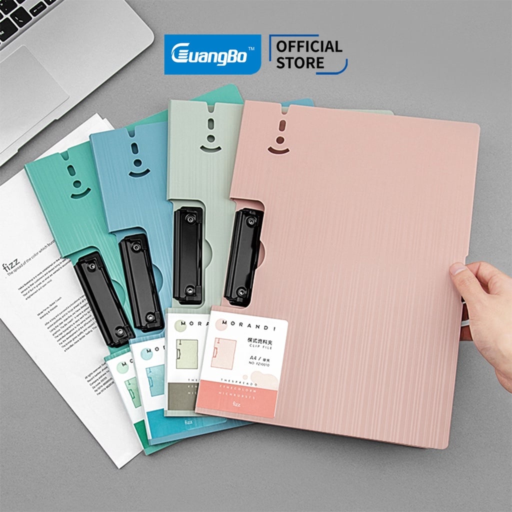 Bìa trình ký kẹp hồ sơ A4 khoá ngang Fizz GuangBo cao cấp màu Morandi ...
