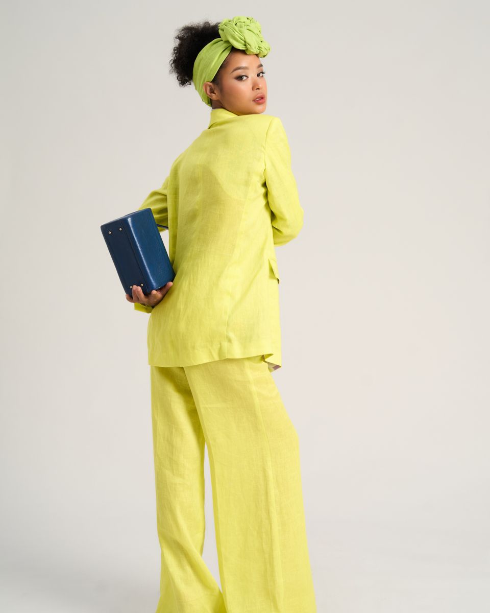 Quần Dài Linen Nữ Xanh Neon Sắc Màu Tự Do Thời Trang F2 Chuyên