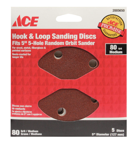 5 ĐĨA CHÀ NHÁM ACE ĐỘ NHÁM 80 KÍCH THƯỚC 13CM - ACE Home Center VN