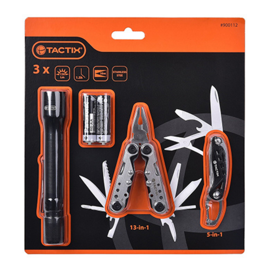BỘ 3 DỤNG CỤ ĐA NĂNG TACTIX 900112 BẰNG THÉP - ACE Home Center VN